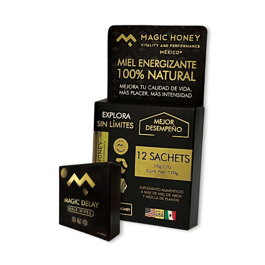 Dúo de 12 Sachets Magic Honey + 1 Caja Magic Delay (1 Mes de Rendimien – Magic Honey México