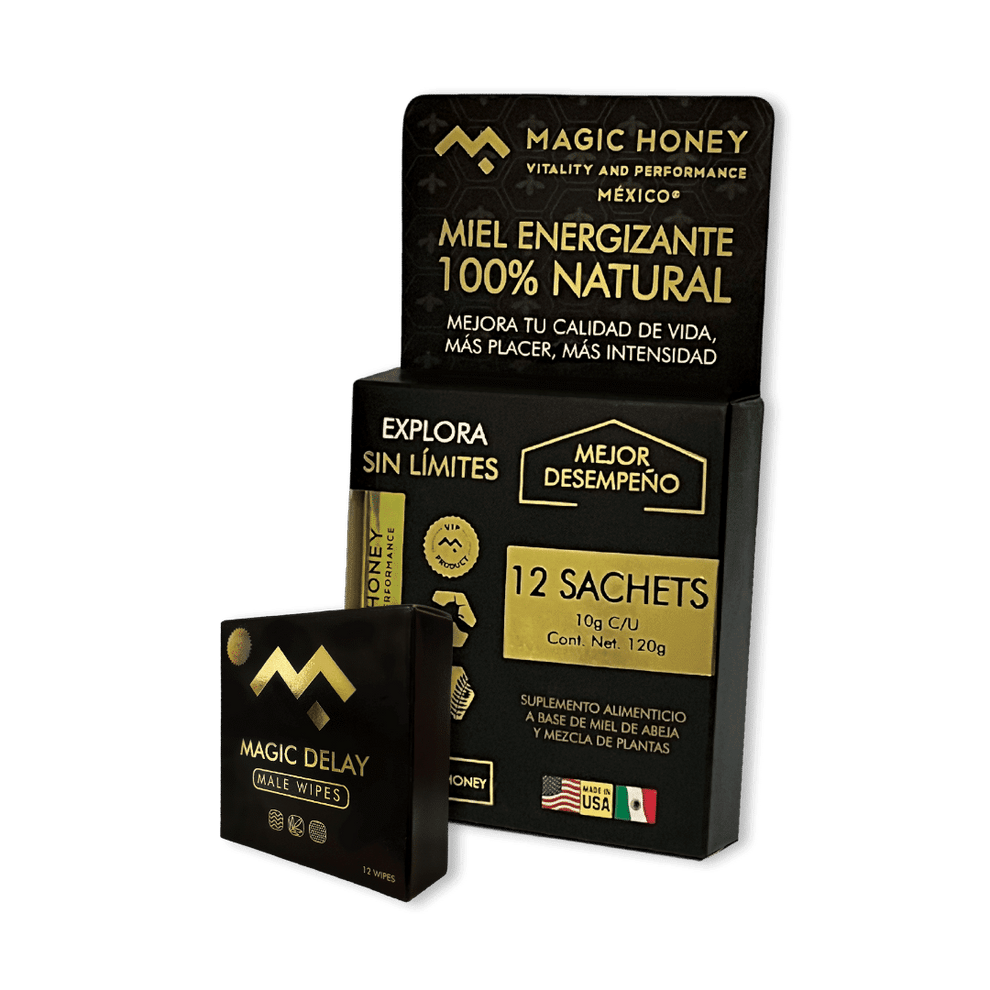 Dúo de 12 Sachets Magic Honey + 1 Caja Magic Delay (1 Mes de Rendimien ...