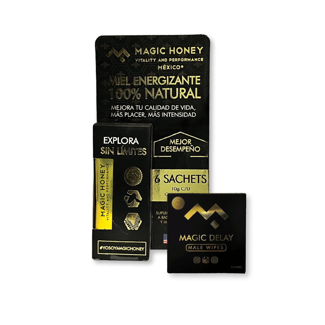 Dúo de 6 Sachets Magic Honey + 1 Caja Magic Delay (2 Semanas de Rendim – Magic Honey México